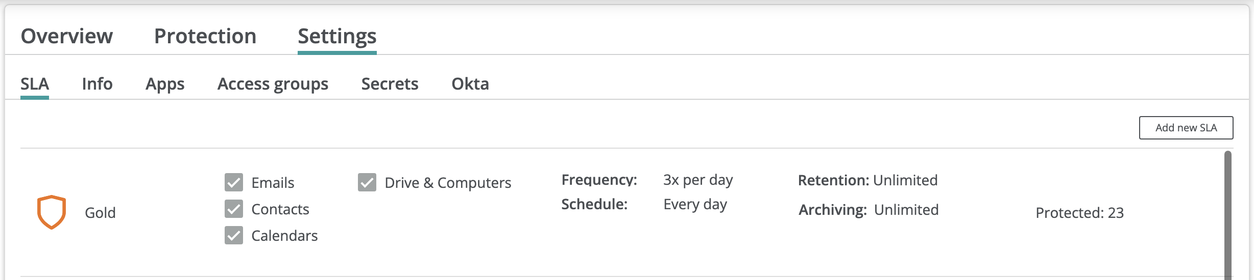Afi SaaS Backup for Google Workspace: backup SLA policies – Afi Backup Afi SaaS Backup for Google Workspace: backup SLA policies – Afi Backup