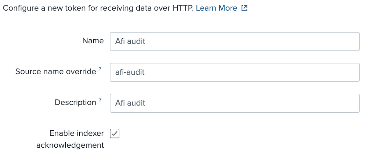 Audit log export to Splunk/SIEM systems – Afi Backup